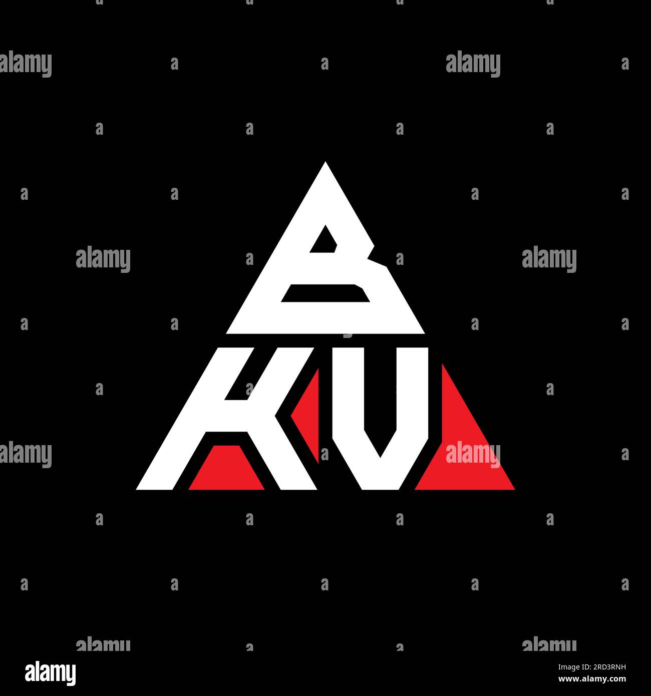 BKV triangle letter logo design with triangle shape. BKV triangle logo ...