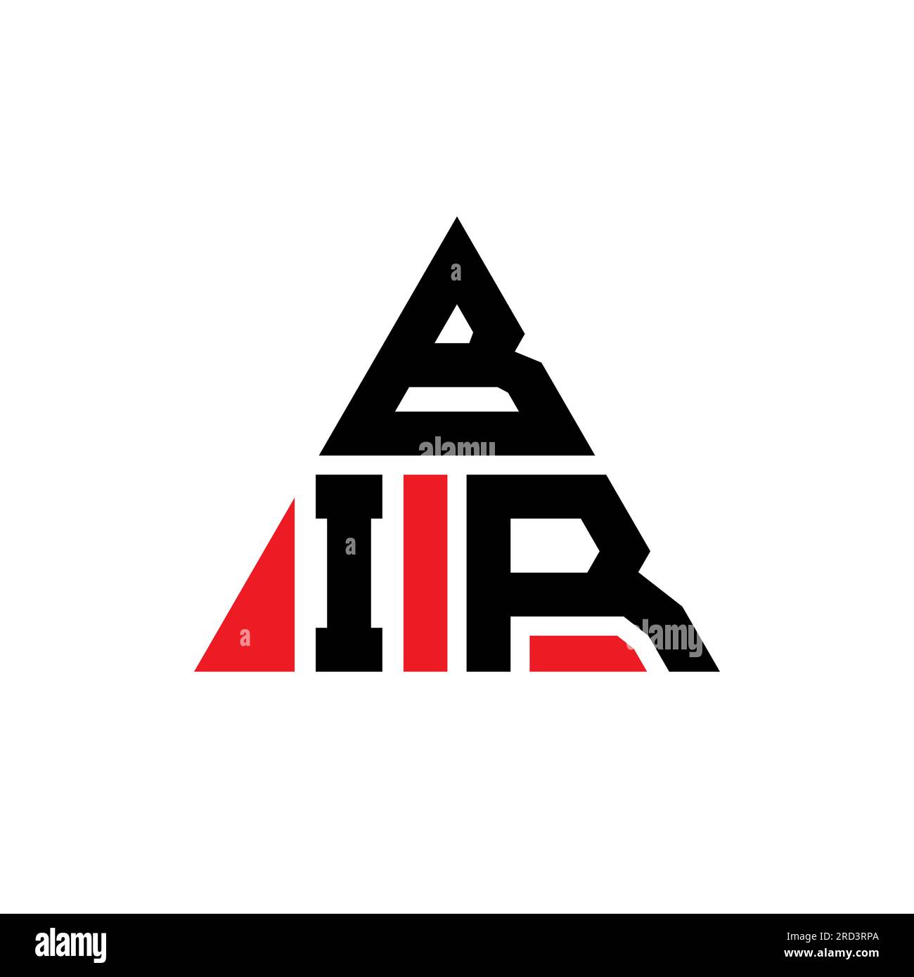 BIR triangle letter logo design with triangle shape. BIR triangle logo ...
