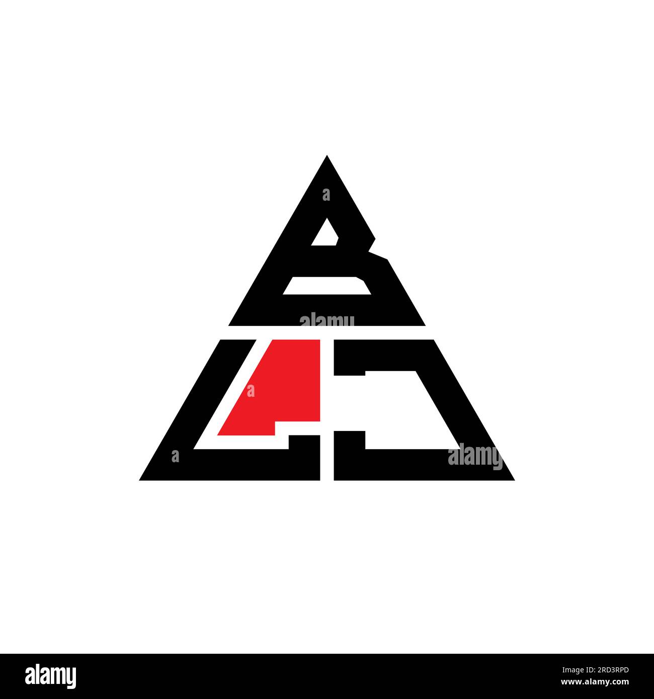 BLJ triangle letter logo design with triangle shape. BLJ triangle logo ...