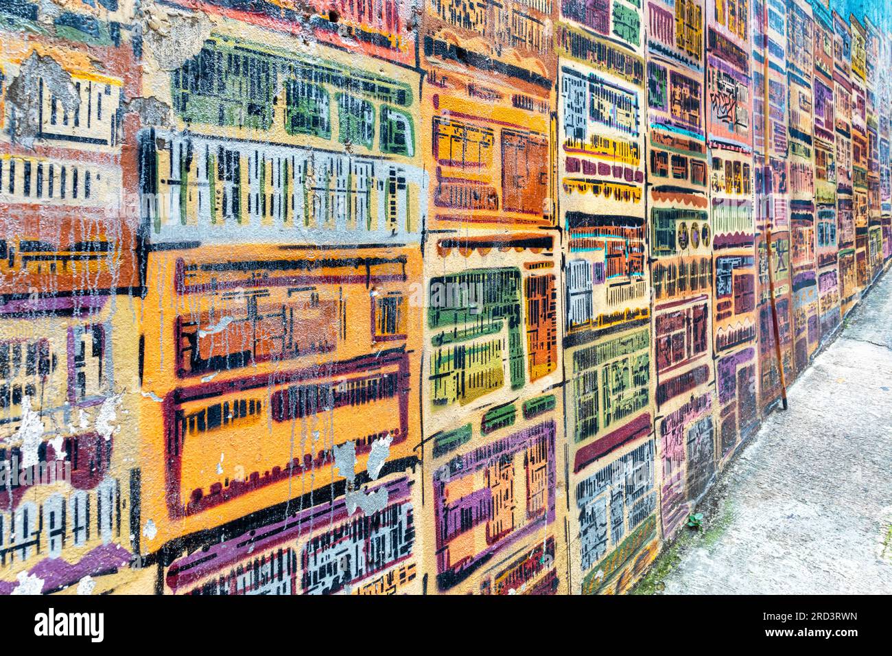 Graffiti and street art, Graham Street, Soho, Hong Kong, SAR, China ...