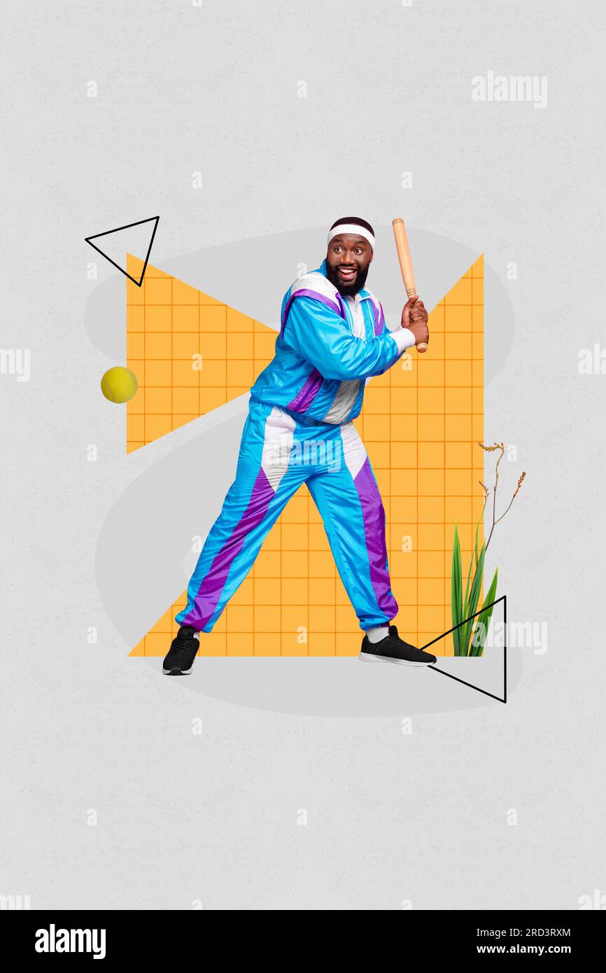 Exclusive magazine picture sketch collage image of funky excited guy ...