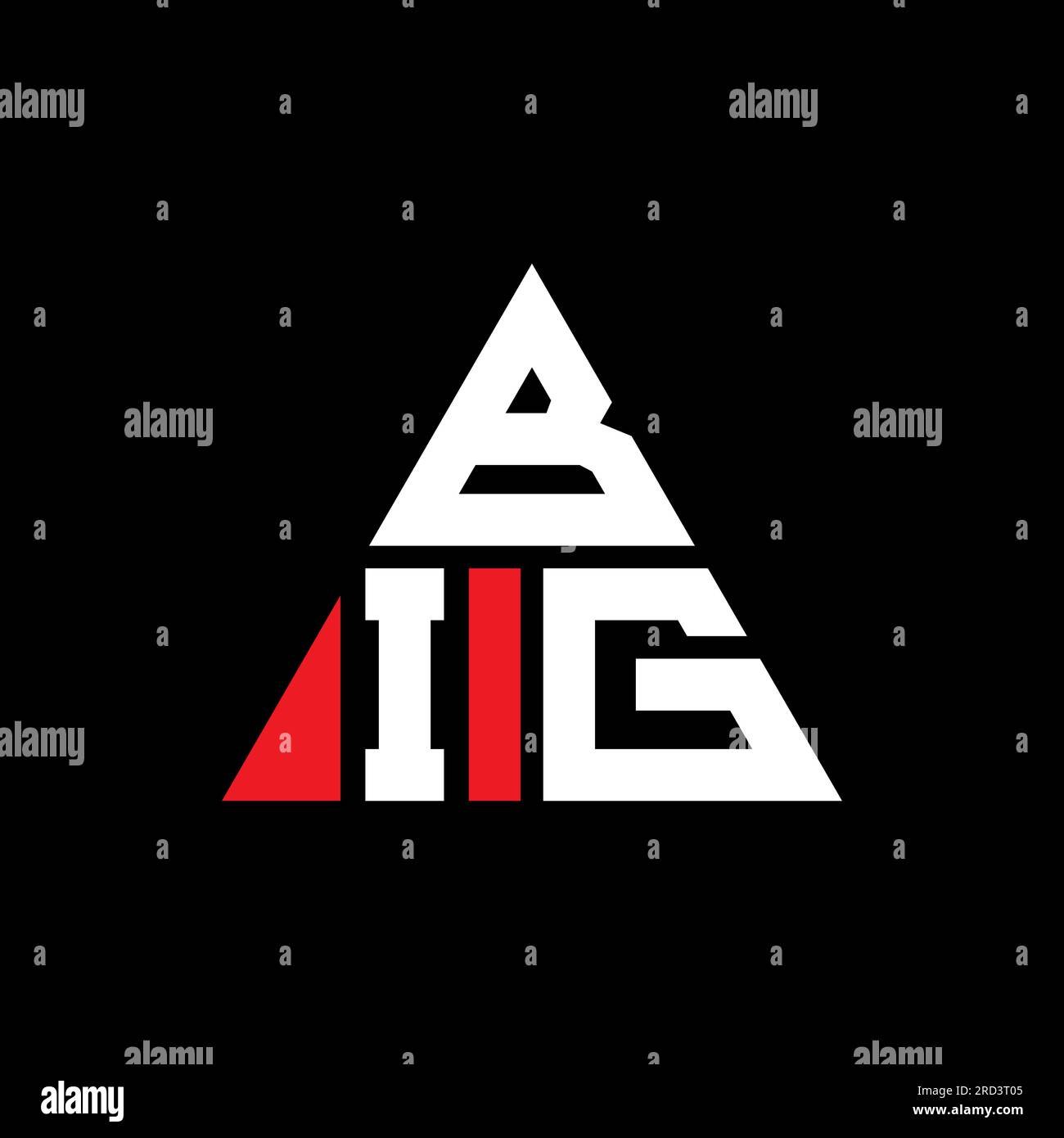 BIG triangle letter logo design with triangle shape. BIG triangle logo ...