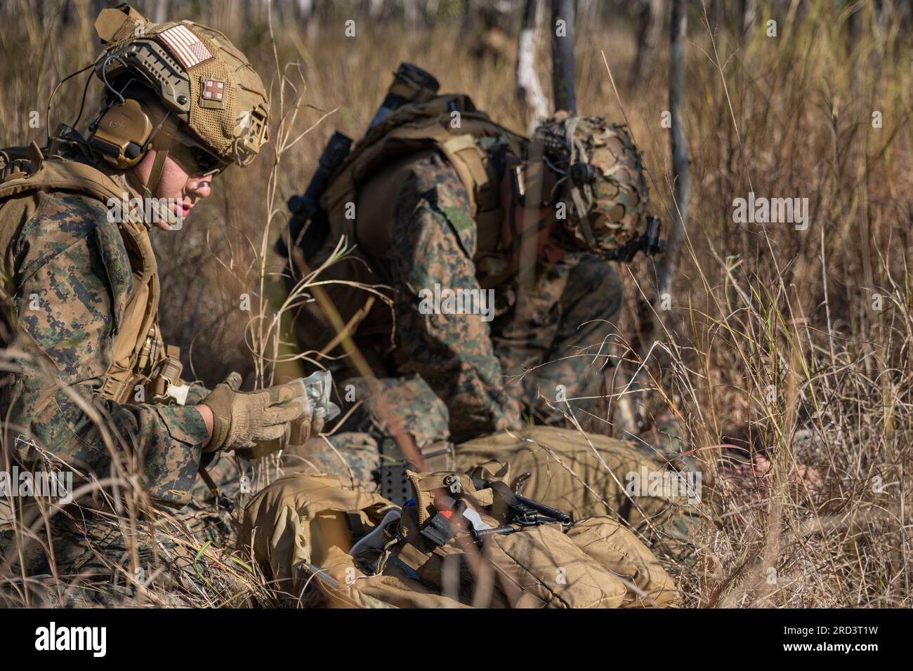U.S. Marines with Battalion Landing Team 2/1, 31st Marine Expeditionary ...