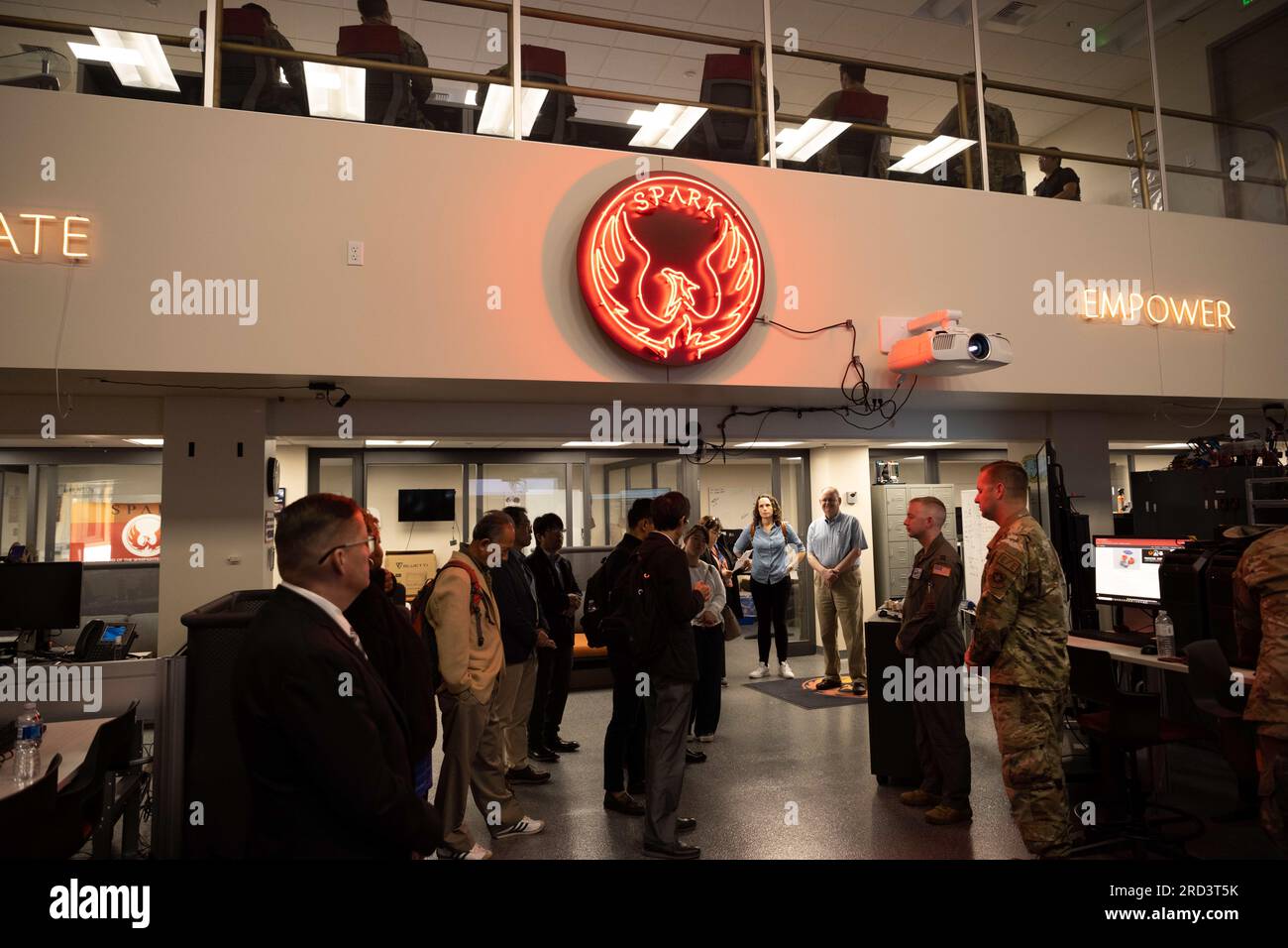 U.S. Airmen assigned to Travis Air Force Base, California, speak with ...