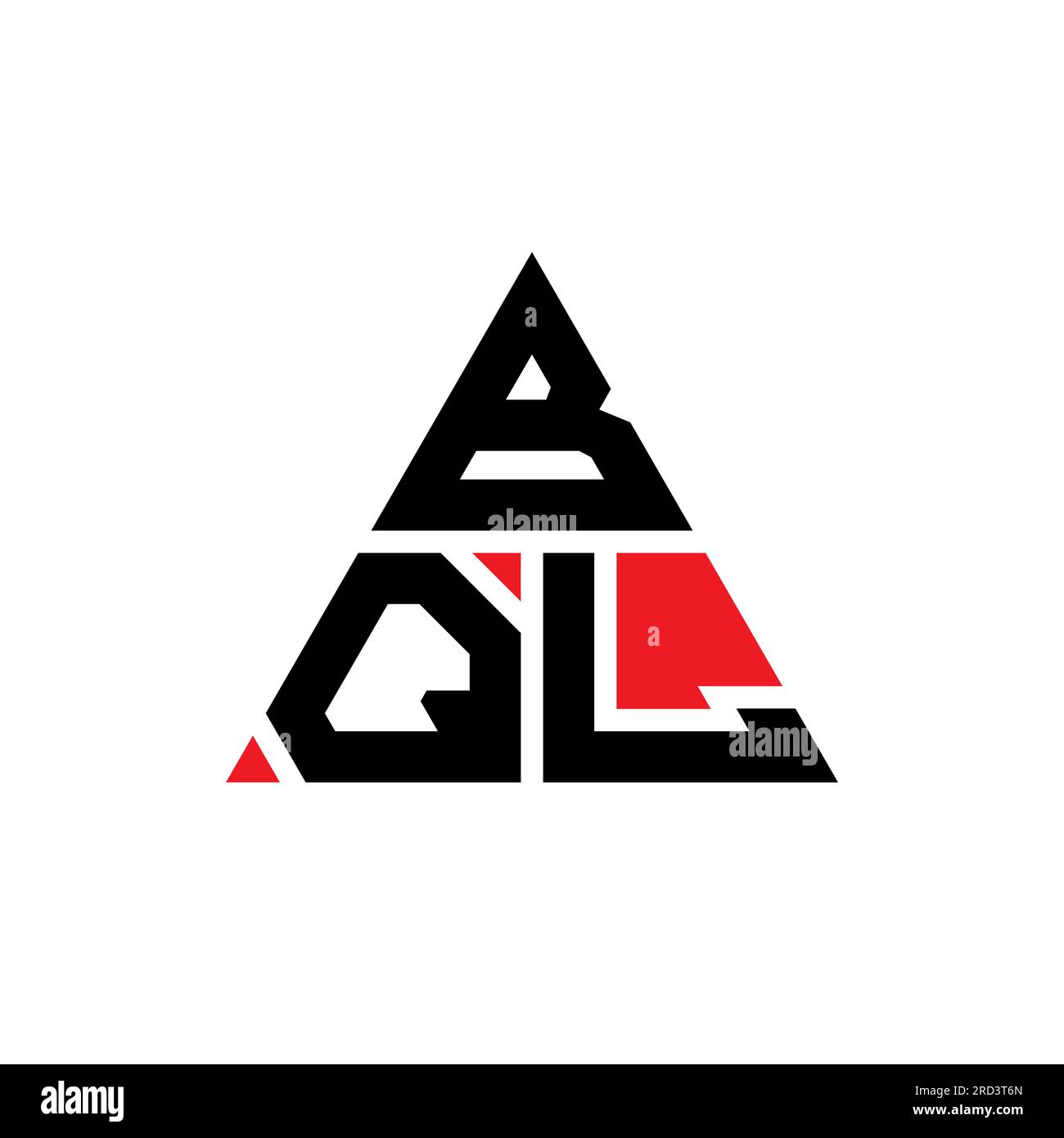 BQL triangle letter logo design with triangle shape. BQL triangle logo ...