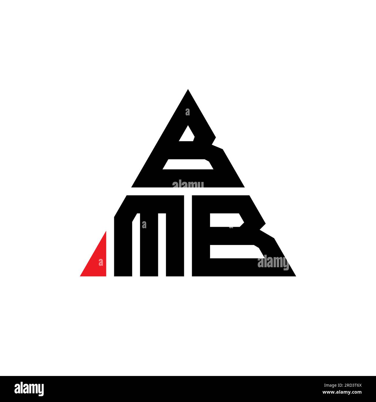 BMB triangle letter logo design with triangle shape. BMB triangle logo ...