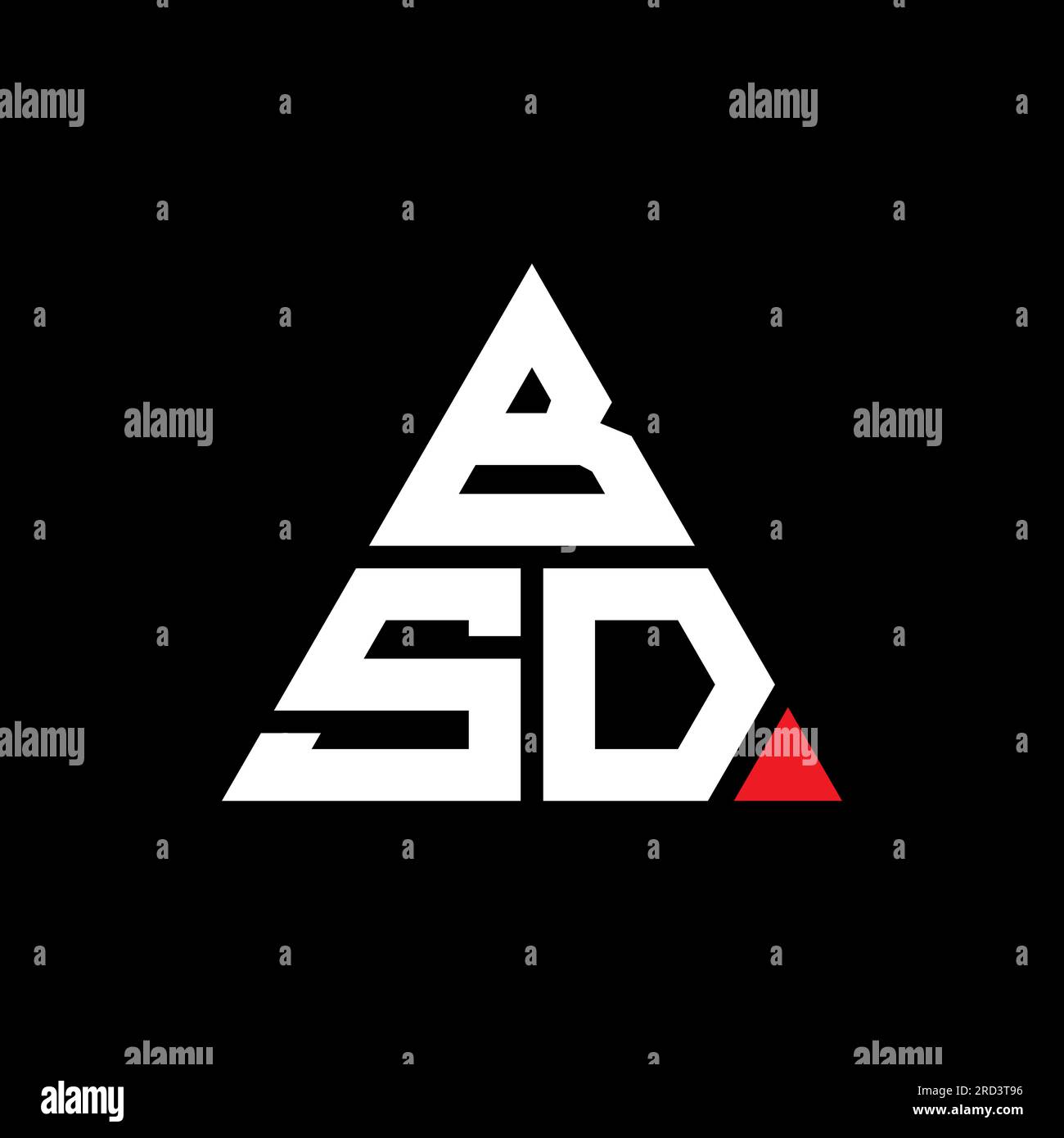BSD triangle letter logo design with triangle shape. BSD triangle logo ...
