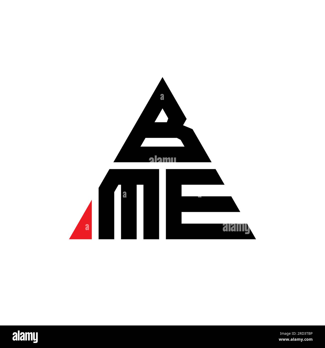 BME triangle letter logo design with triangle shape. BME triangle logo ...