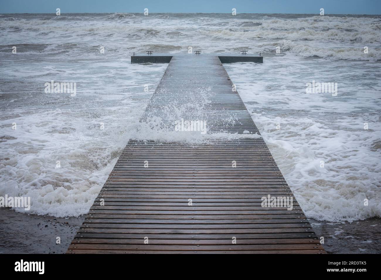 Wooden jetty at Seascale, Cumbria, UK Stock Photo - Alamy