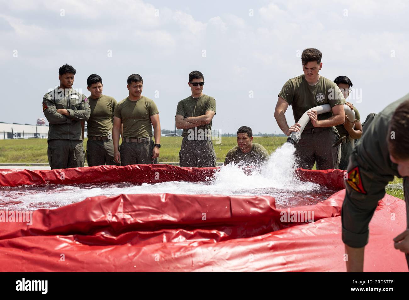 U.S. Marines with Crash Fire Rescue 751 section one, Expeditionary ...