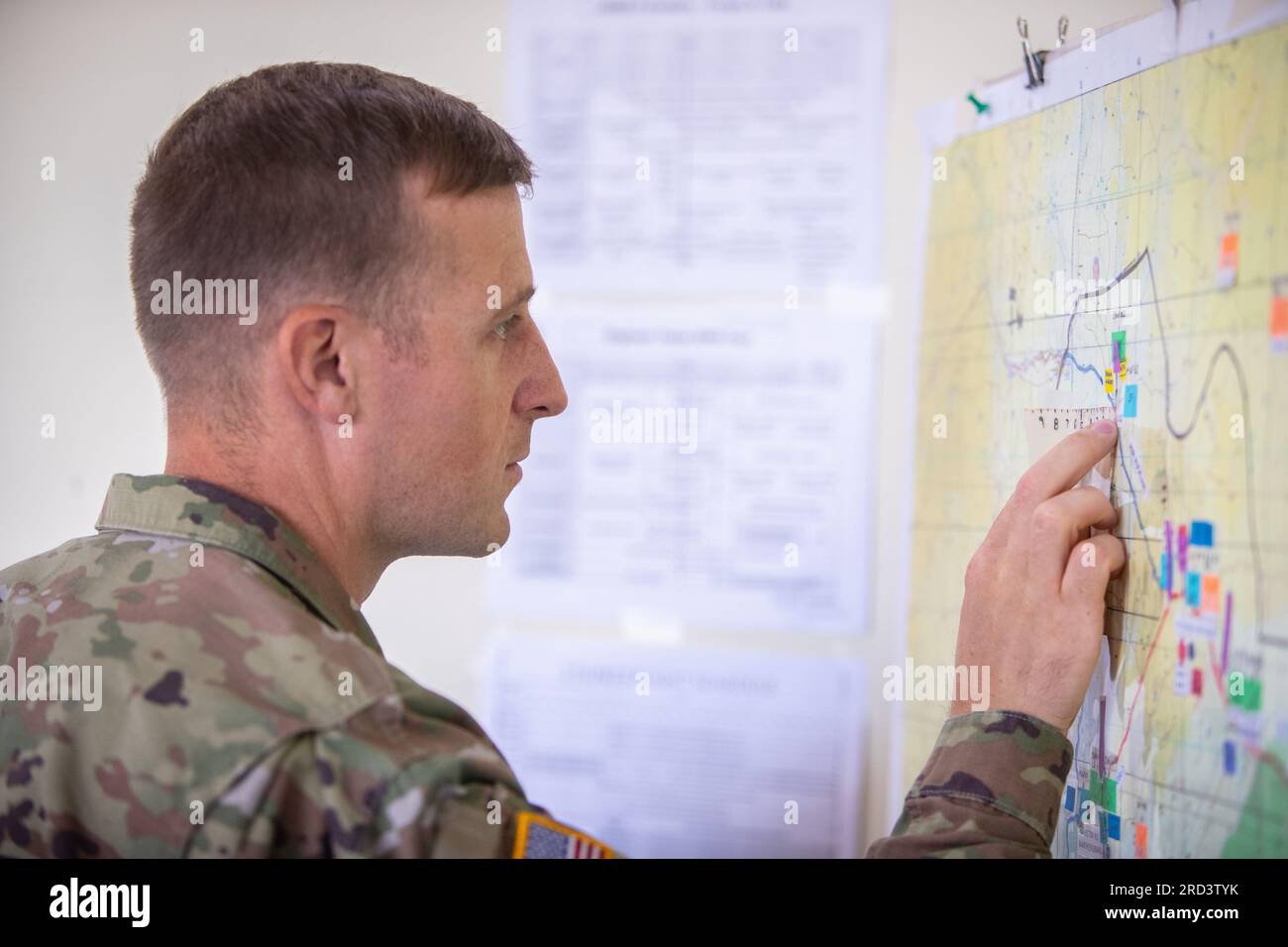 Alaska Army National Guard Maj. Andrew Adam, with the 38th Troop ...