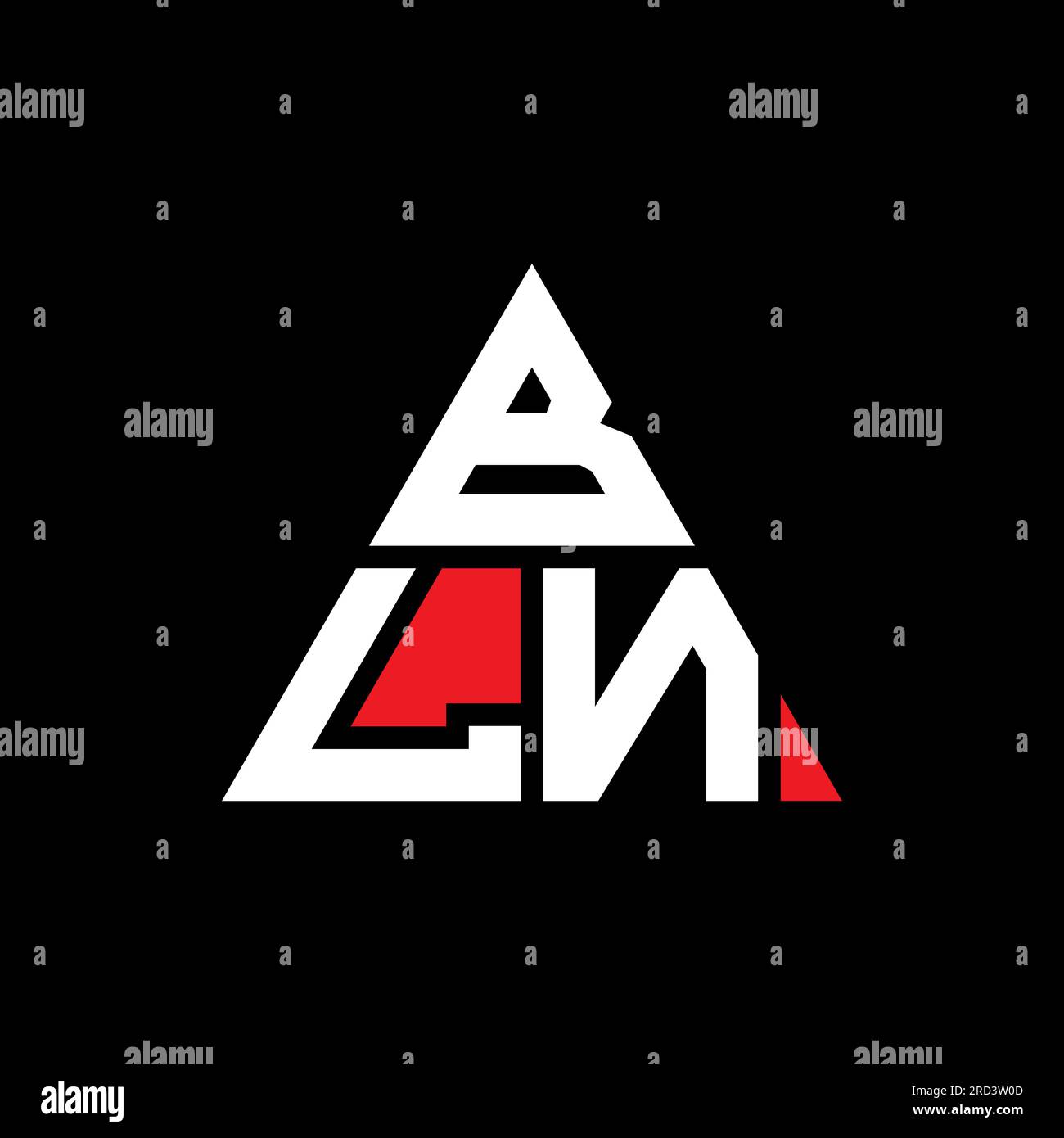 BLN triangle letter logo design with triangle shape. BLN triangle logo ...