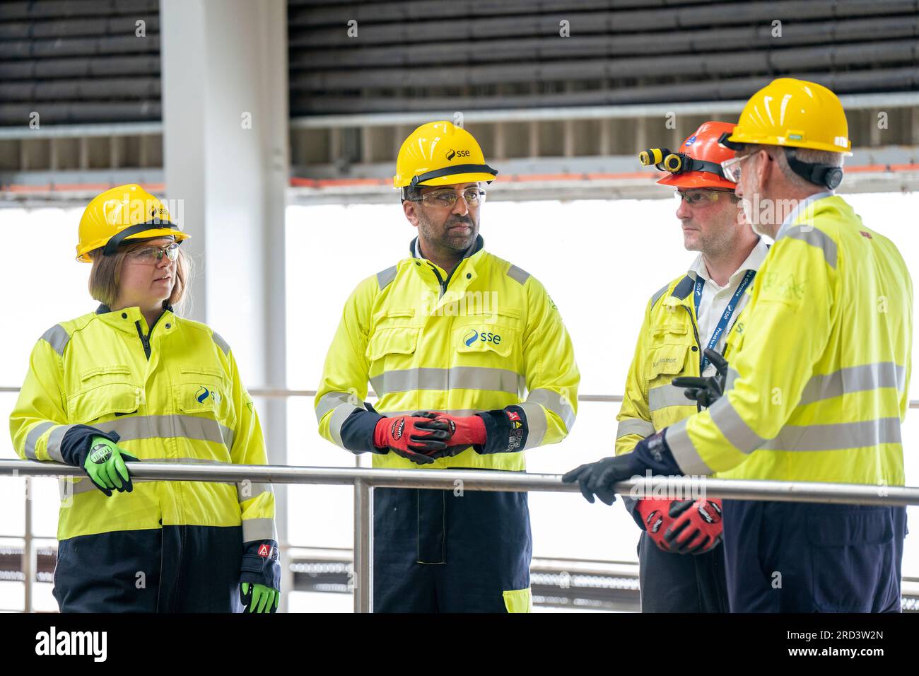 First Minister Humza Yousaf with the head of corporate affairs Helen ...