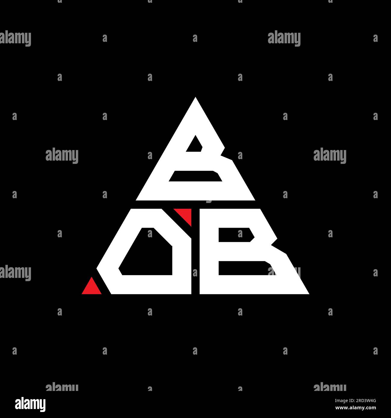 BOB triangle letter logo design with triangle shape. BOB triangle logo ...