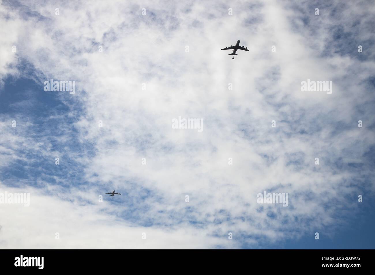 Two U.S. Air Force KC-135 Stratotankers assigned to 203rd Air Refueling ...