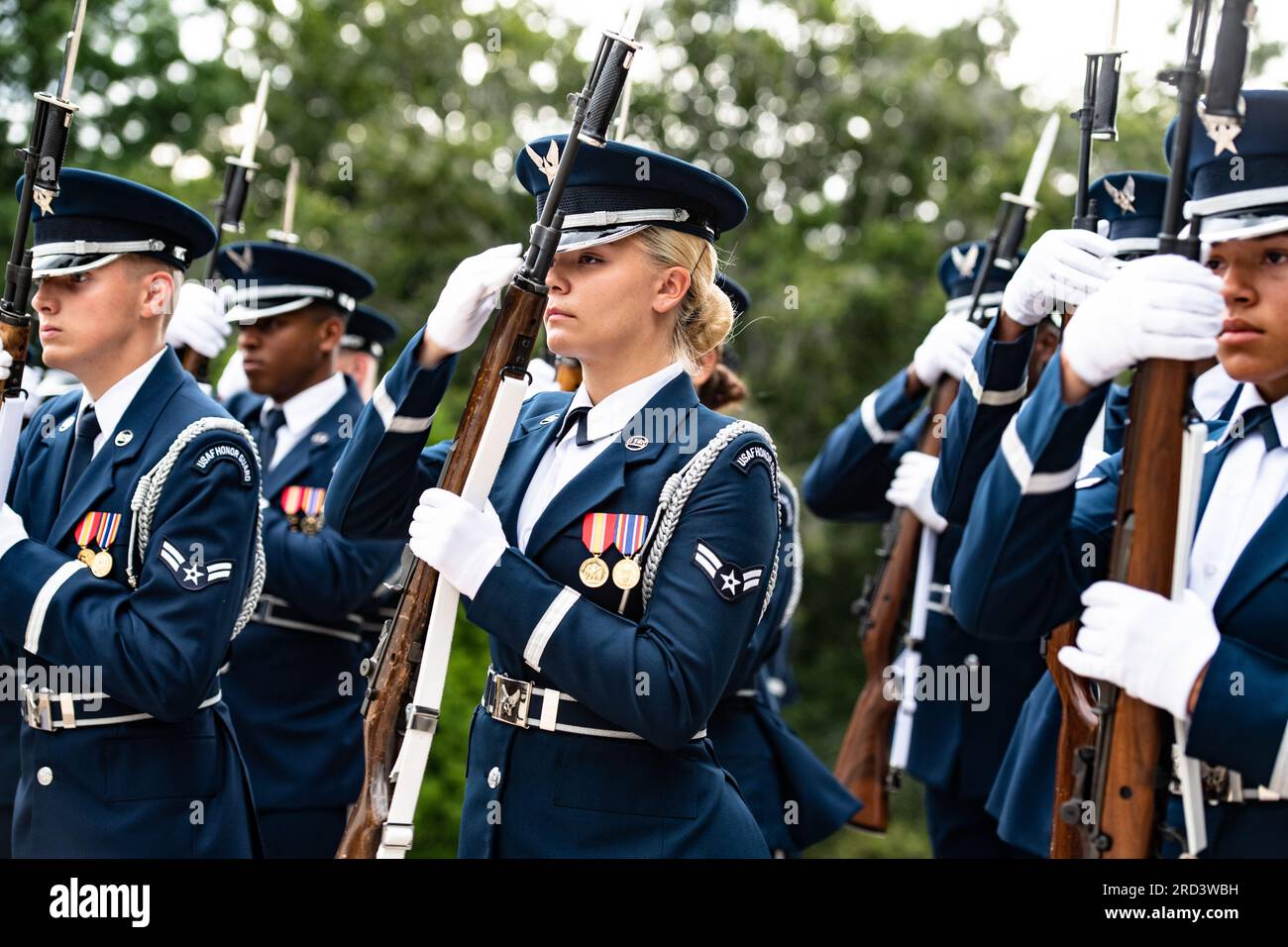 Airmen from the U.S. Air Force Honor Guard support an Air Force Full ...