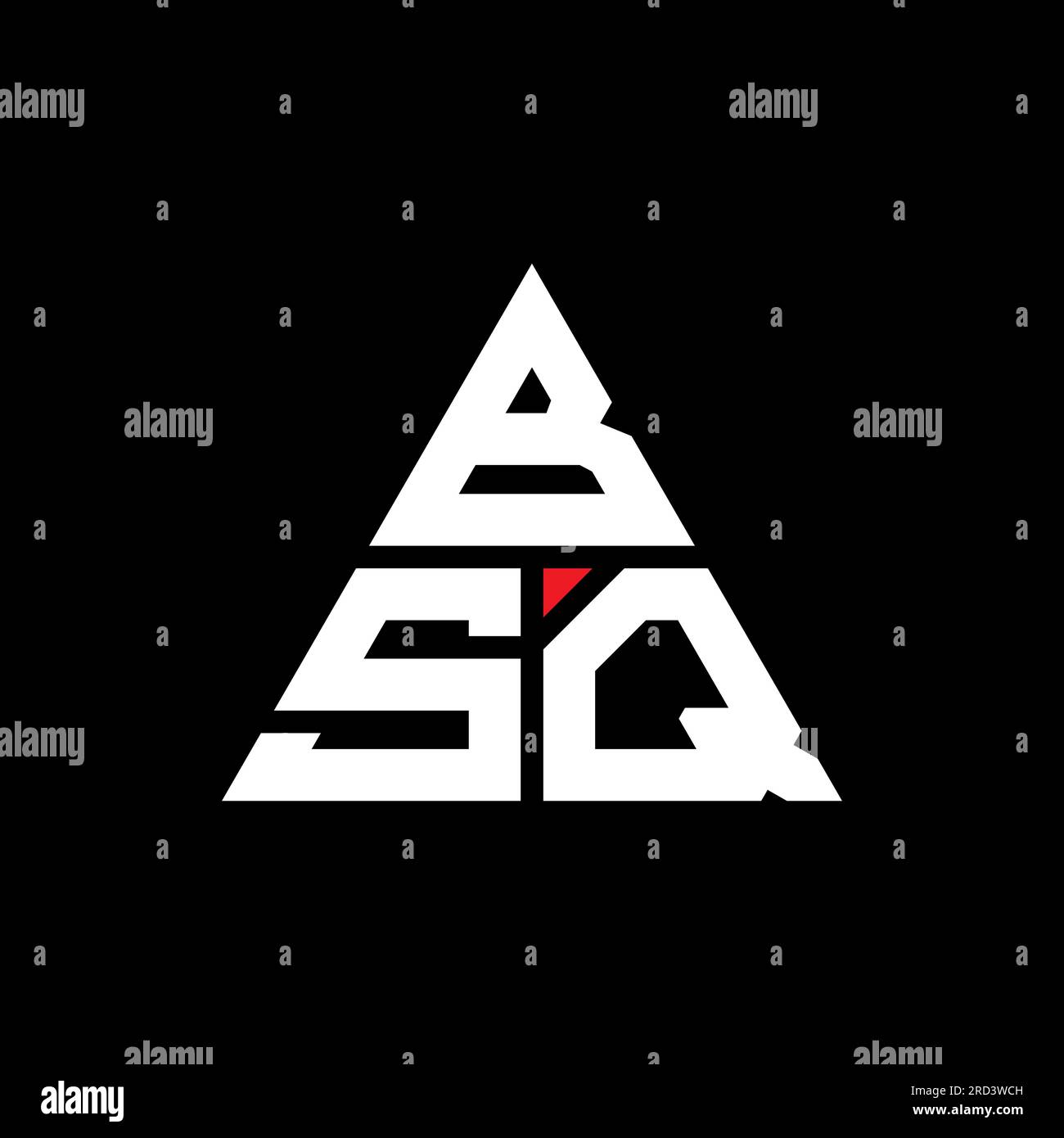 BSQ triangle letter logo design with triangle shape. BSQ triangle logo ...