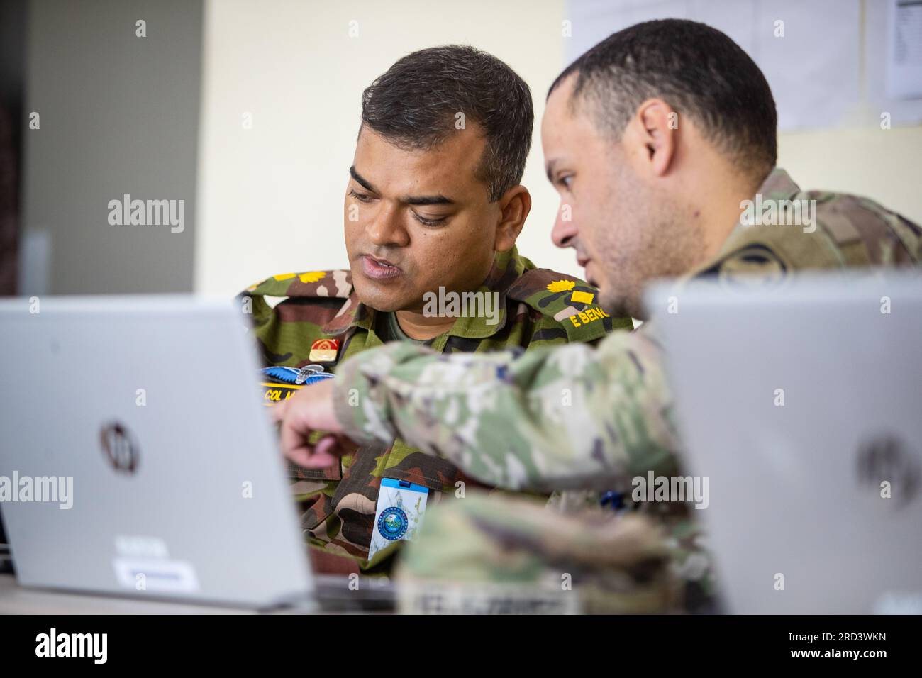 Lt. Col. Malttab, left, with the Bangladesh Armed Forces Prime Minister ...
