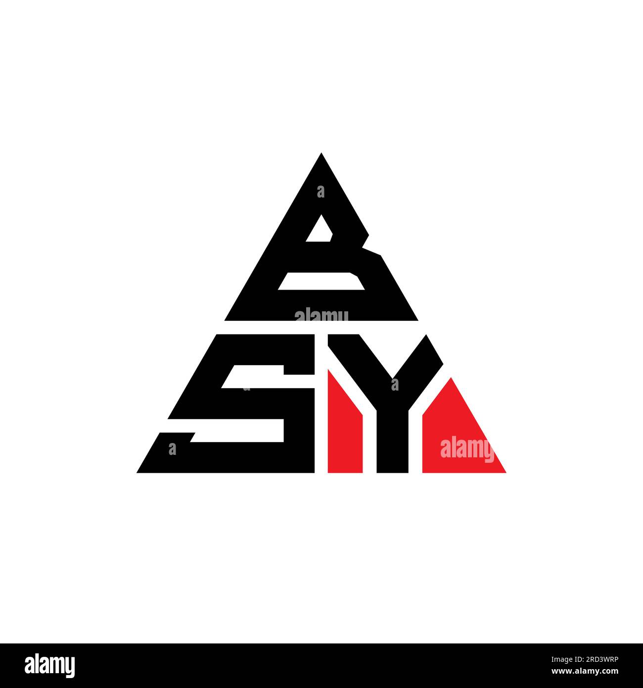 BSY triangle letter logo design with triangle shape. BSY triangle logo ...
