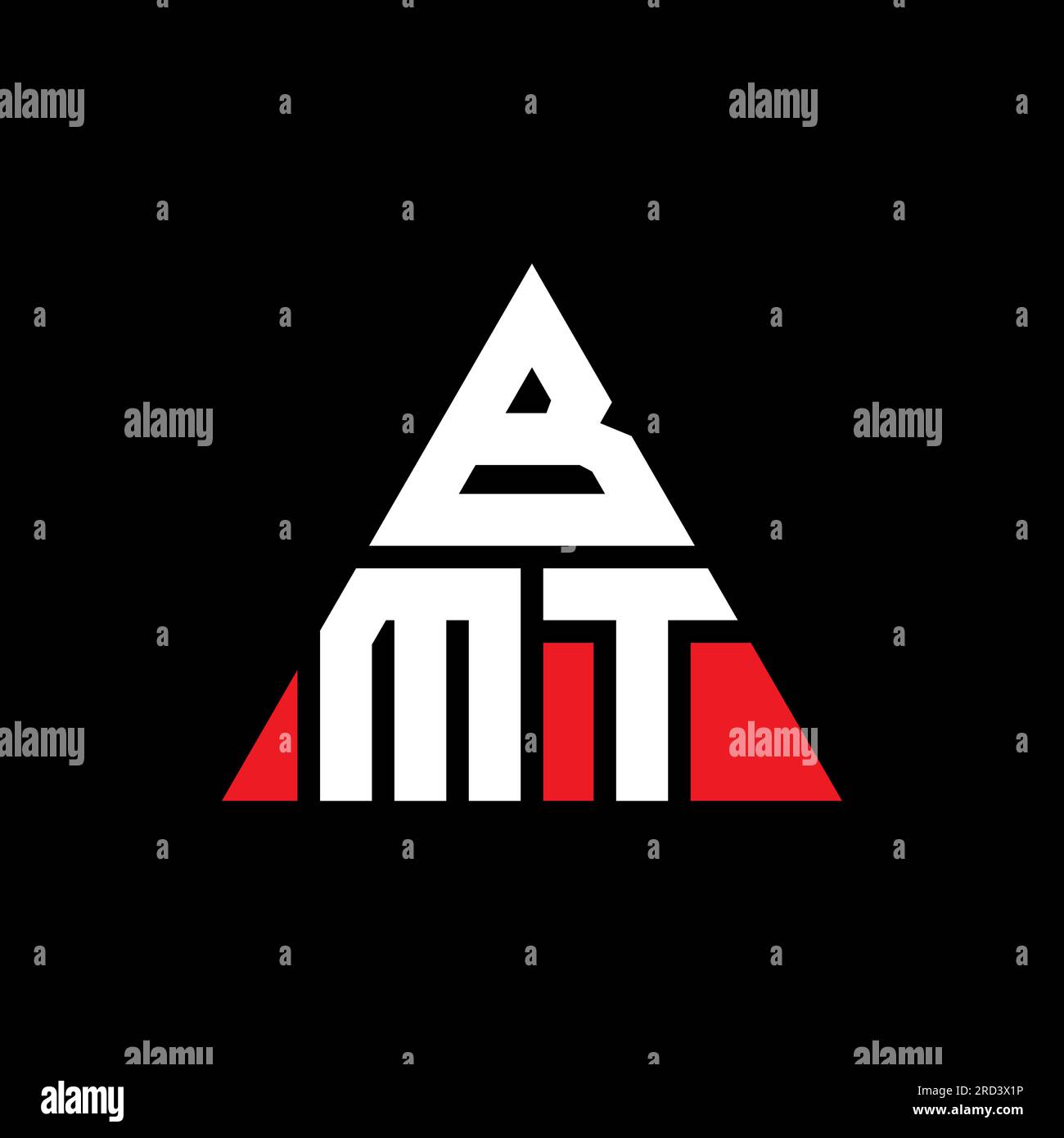 BMT triangle letter logo design with triangle shape. BMT triangle logo ...
