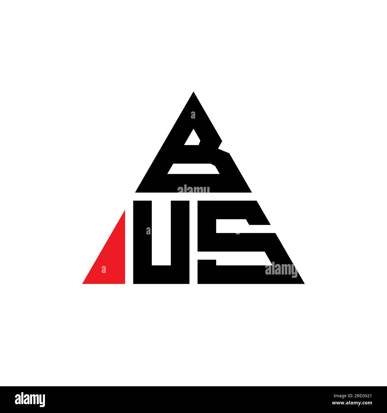 BUS triangle letter logo design with triangle shape. BUS triangle logo ...