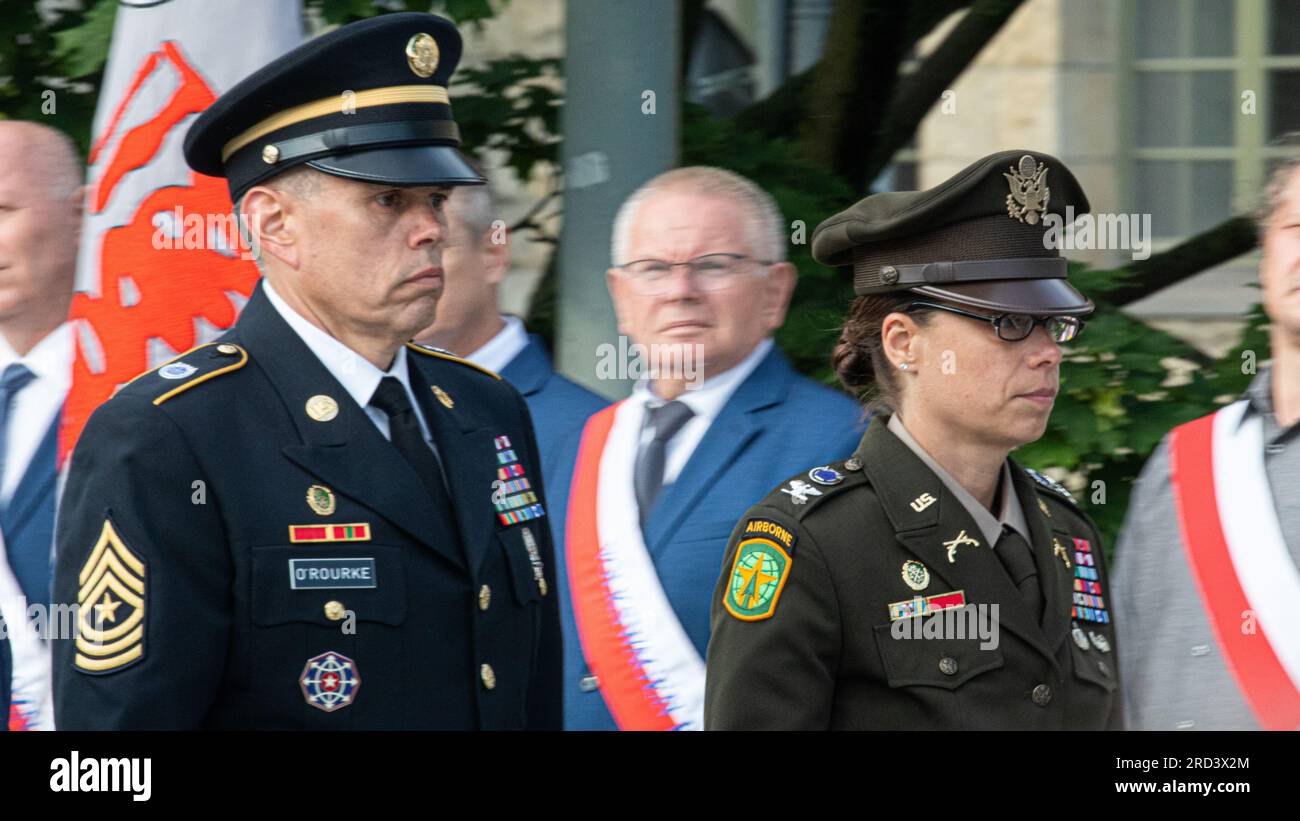 Col. Whitney Jensen, deputy chief of staff for V Corps in Poland (right ...