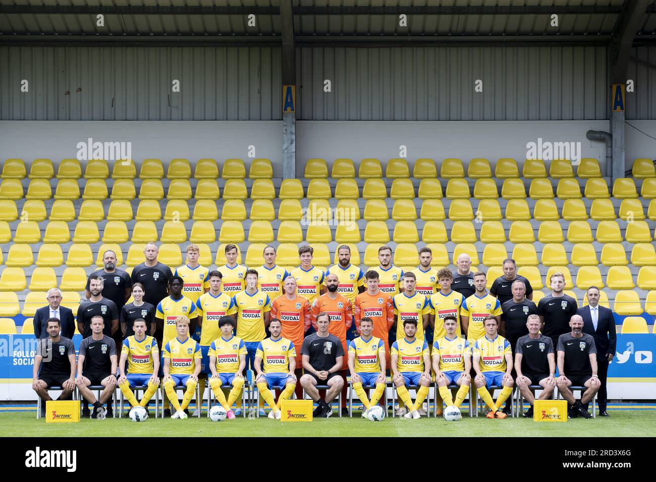 (front row L-R) assistant coach Mohamed Messoudi, Weterlo's Kevin Van ...