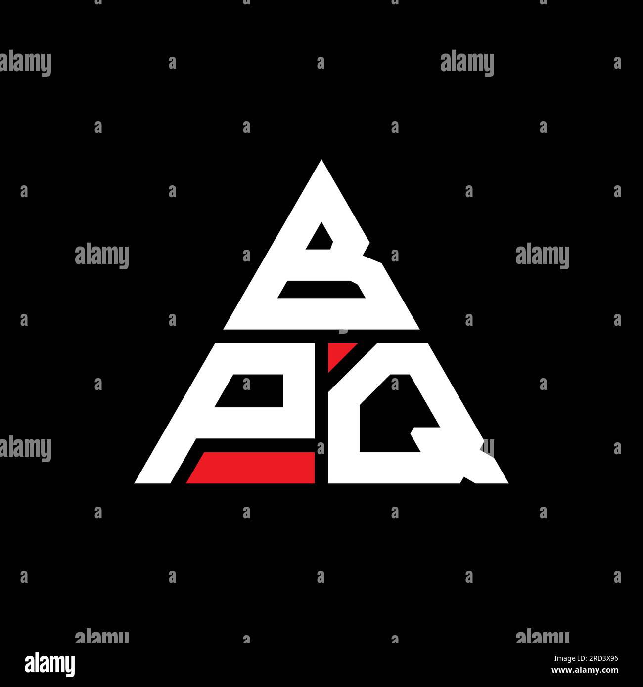 BPQ triangle letter logo design with triangle shape. BPQ triangle logo ...