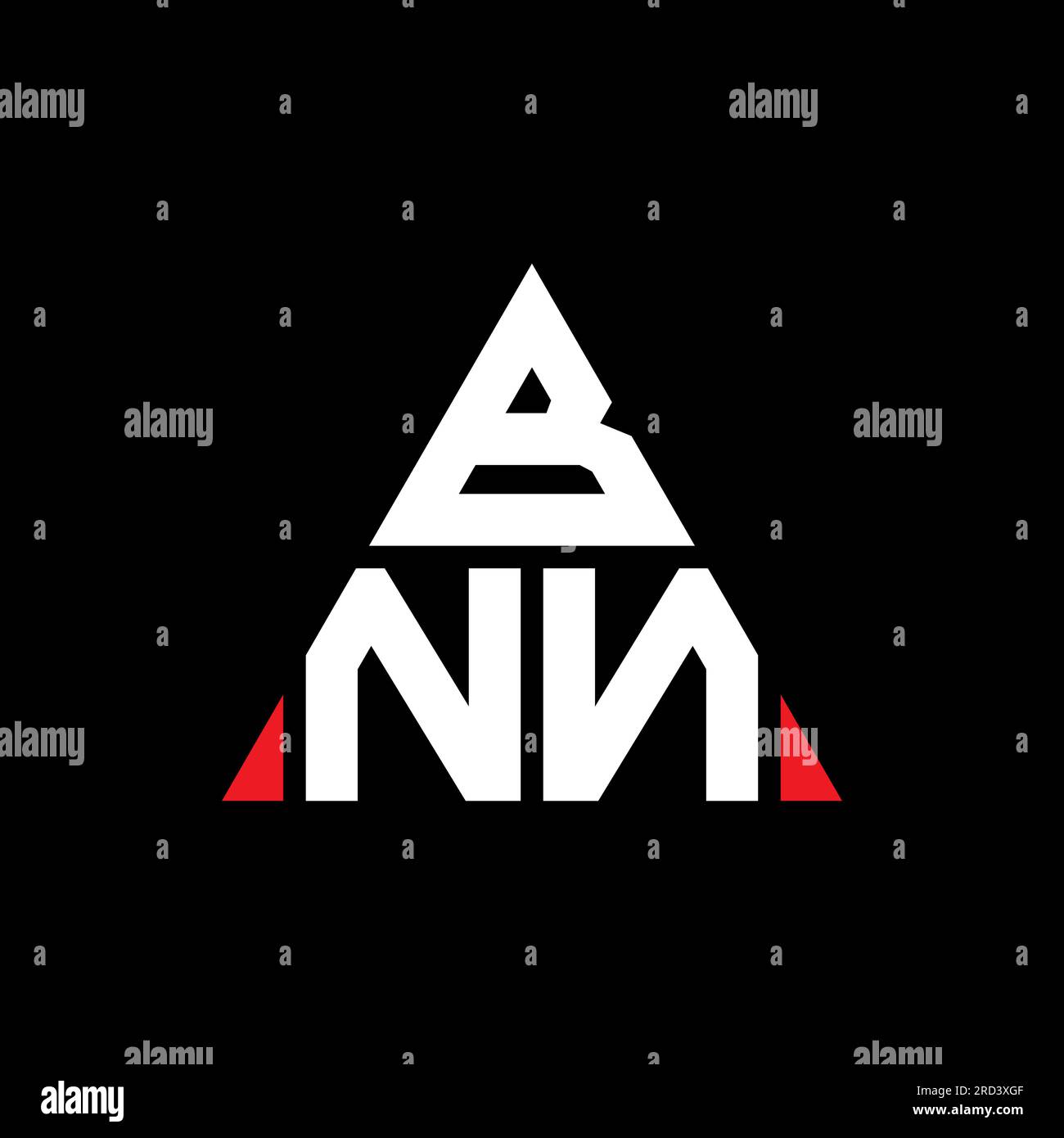BNN triangle letter logo design with triangle shape. BNN triangle logo ...