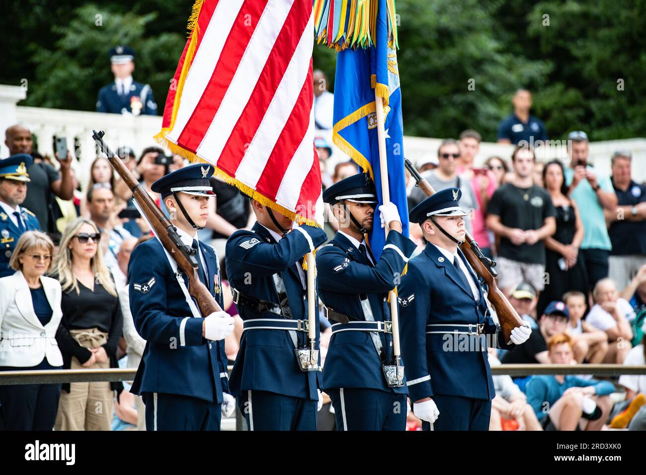 Airmen from the U.S. Air Force Honor Guard support an Air Force Full ...