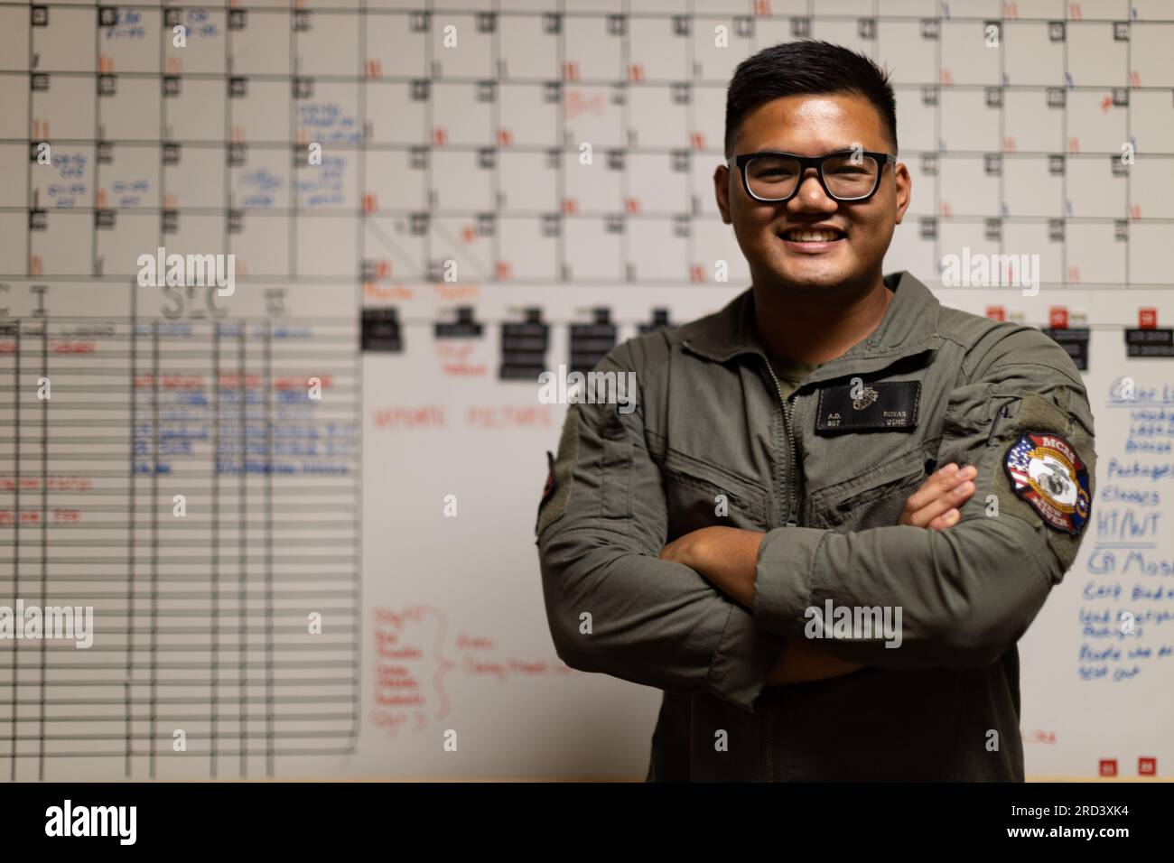 U.S. Marine Corps Sgt. Amiel D. Roxas, station captain with Crash Fire ...