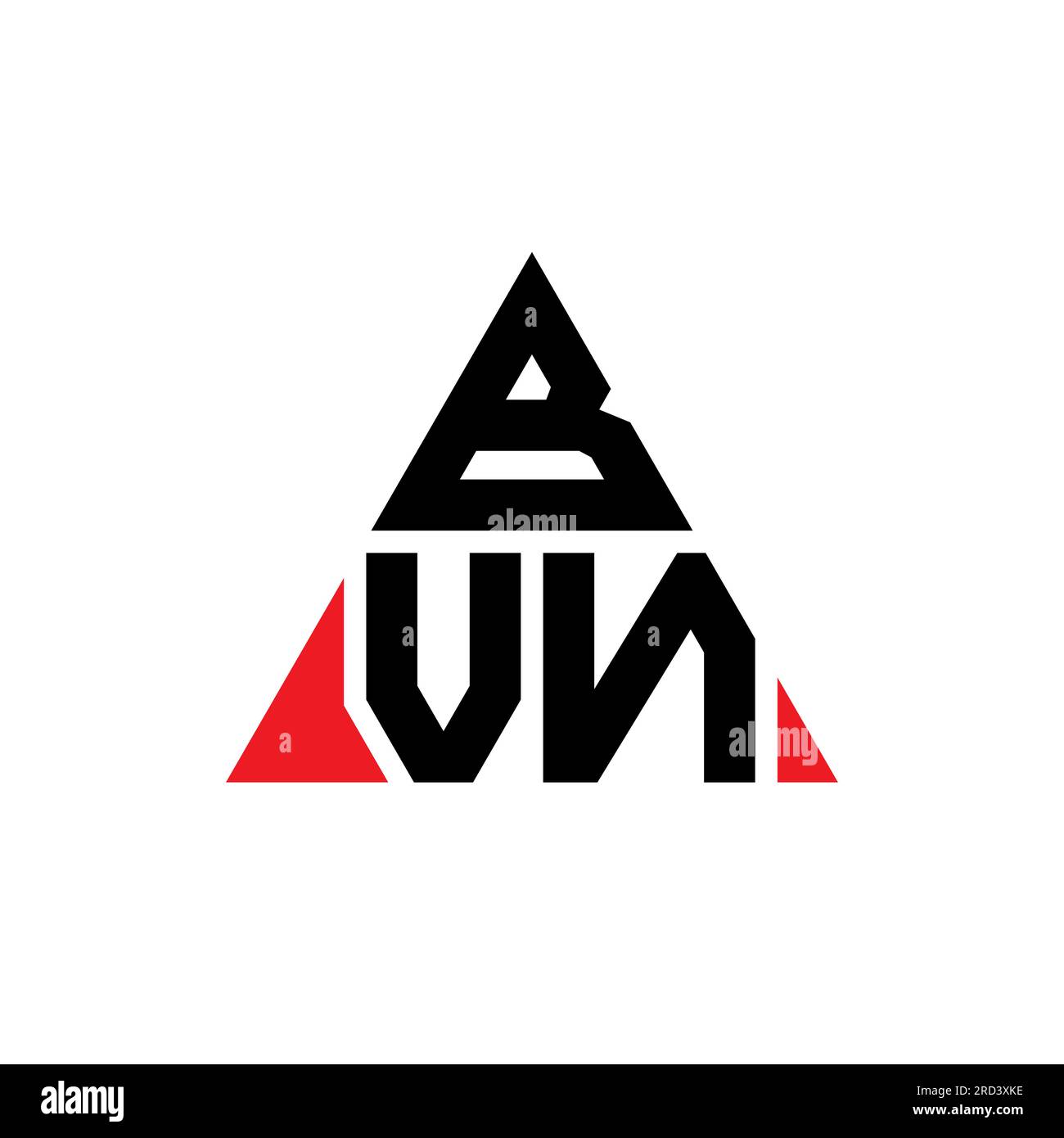 BVN triangle letter logo design with triangle shape. BVN triangle logo ...
