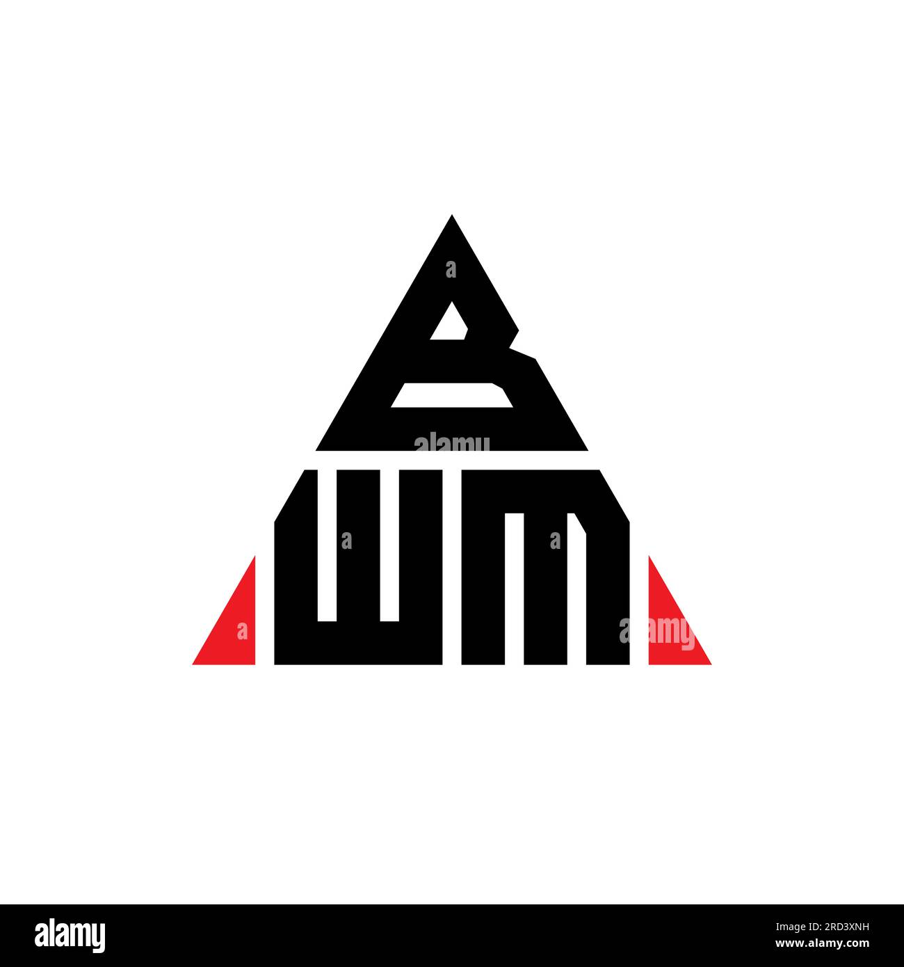 BWM triangle letter logo design with triangle shape. BWM triangle logo ...