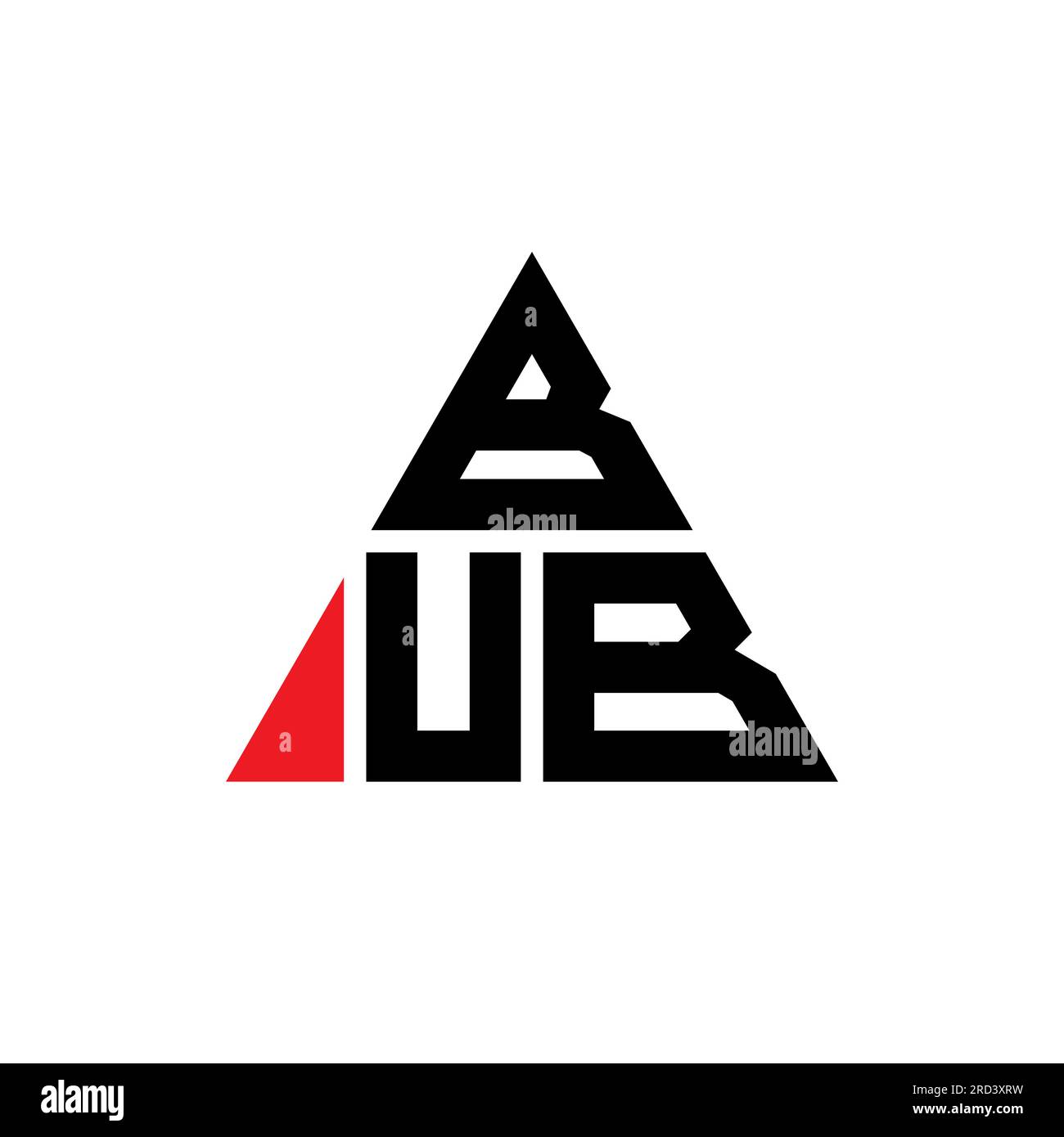BUB triangle letter logo design with triangle shape. BUB triangle logo ...