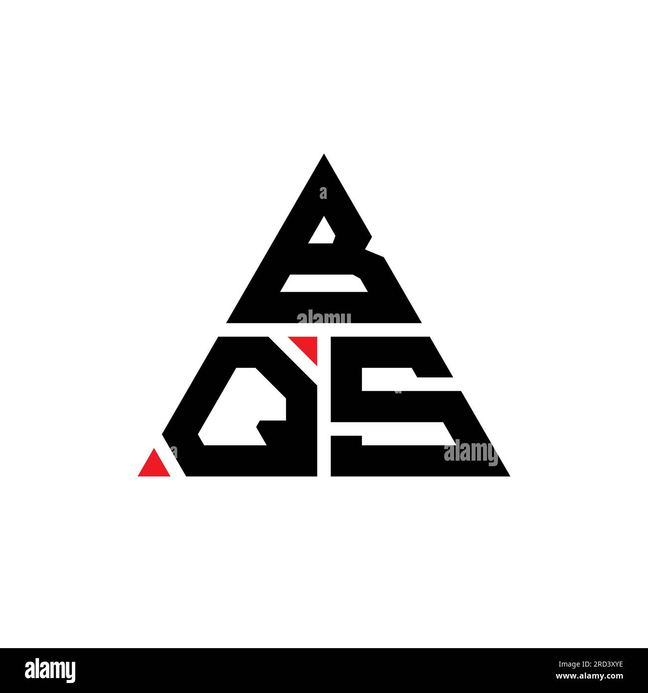 BQS triangle letter logo design with triangle shape. BQS triangle logo ...