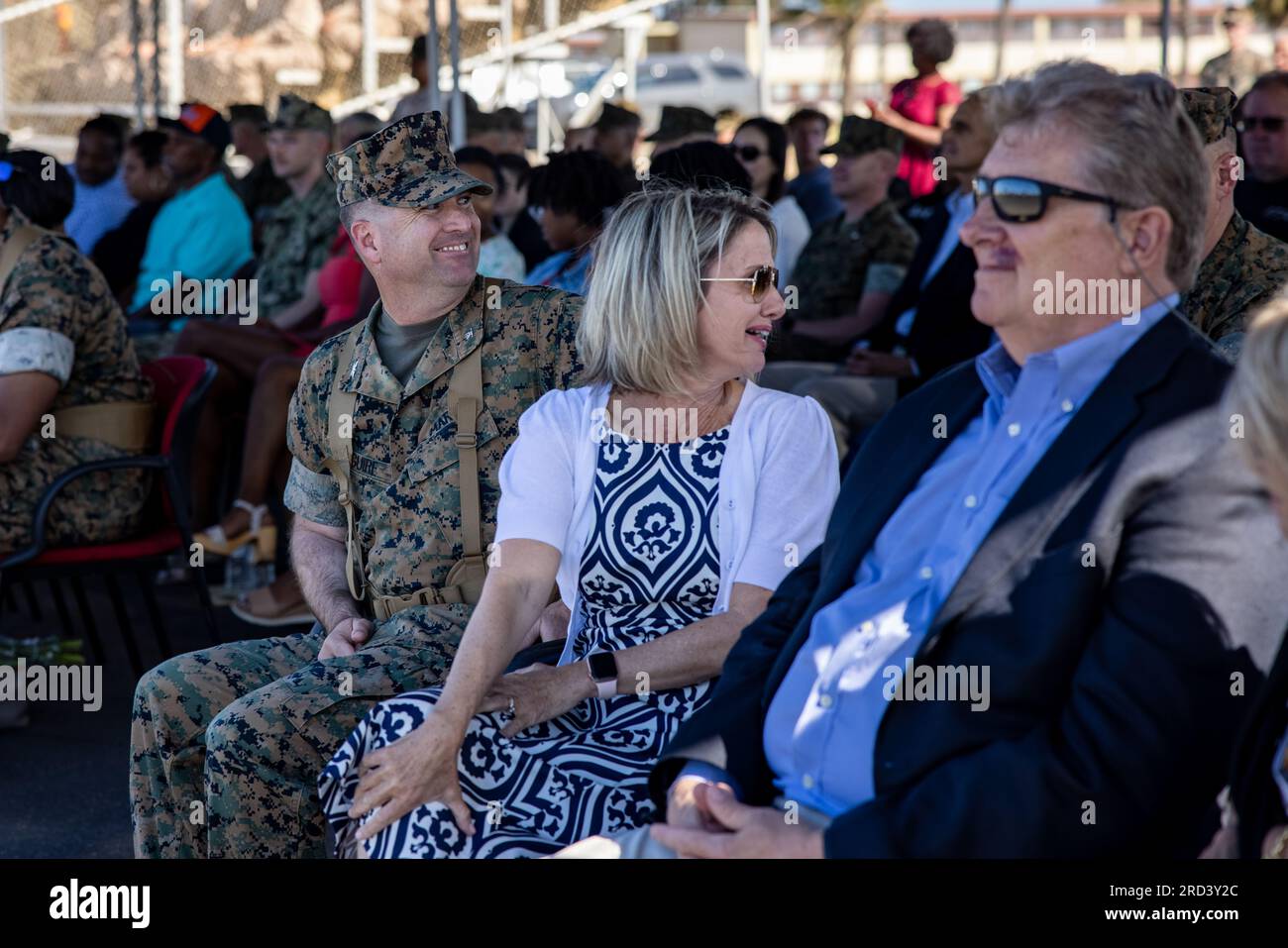 U.S. Marine Corps Col. Christopher McGuire, incomming Comanding Officer ...