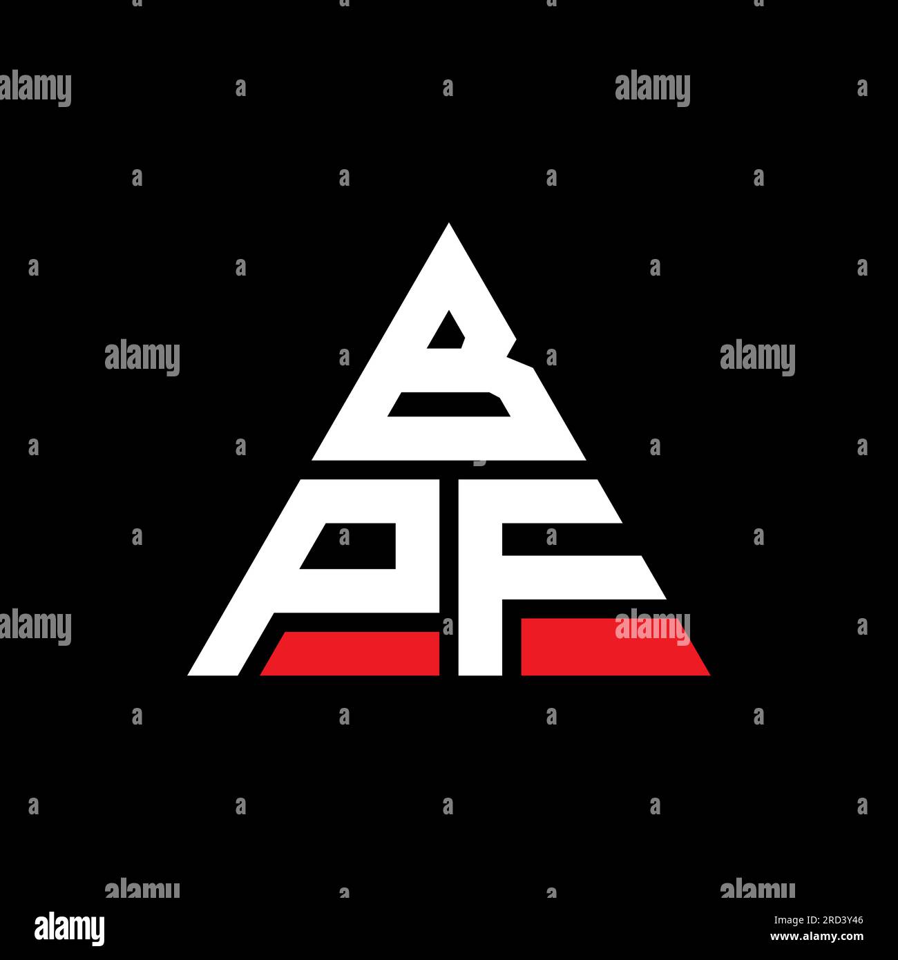 BPF triangle letter logo design with triangle shape. BPF triangle logo ...