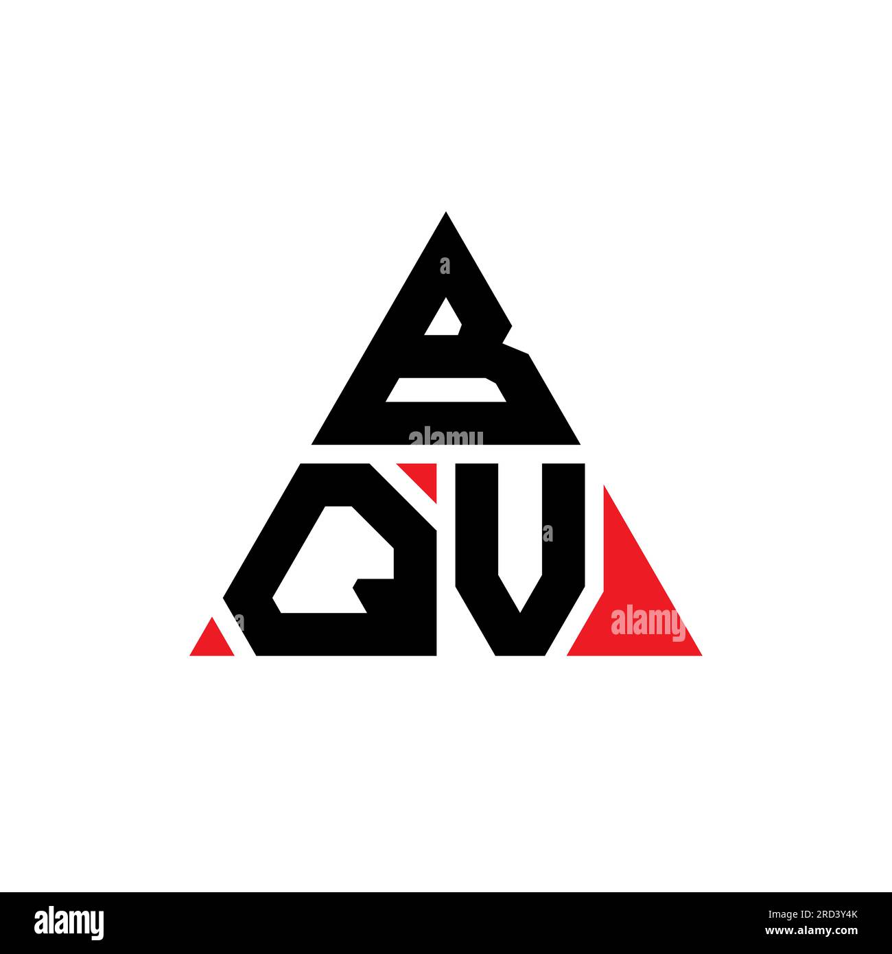 BQV triangle letter logo design with triangle shape. BQV triangle logo ...