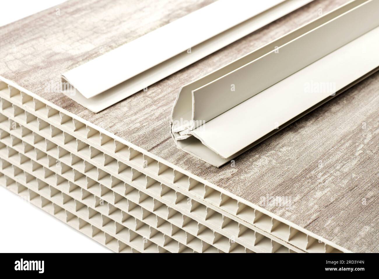 Set of items for pvc wall and ceiling. Pvc panels with plastic corners ...