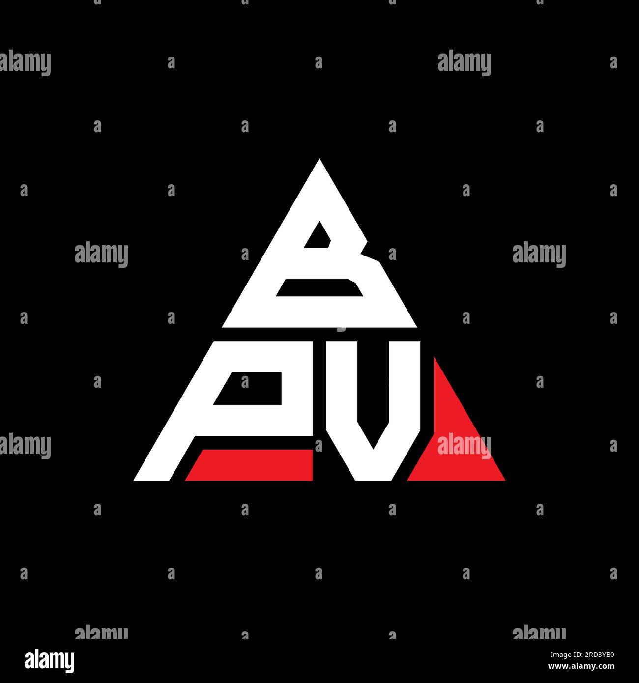 BPV triangle letter logo design with triangle shape. BPV triangle logo ...