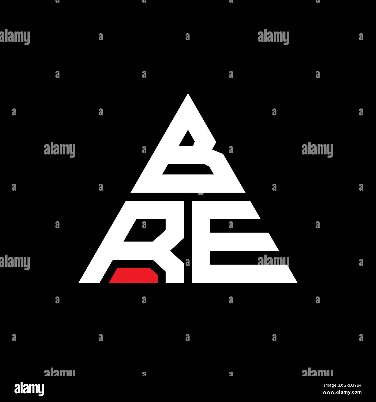 BRE triangle letter logo design with triangle shape. BRE triangle logo ...