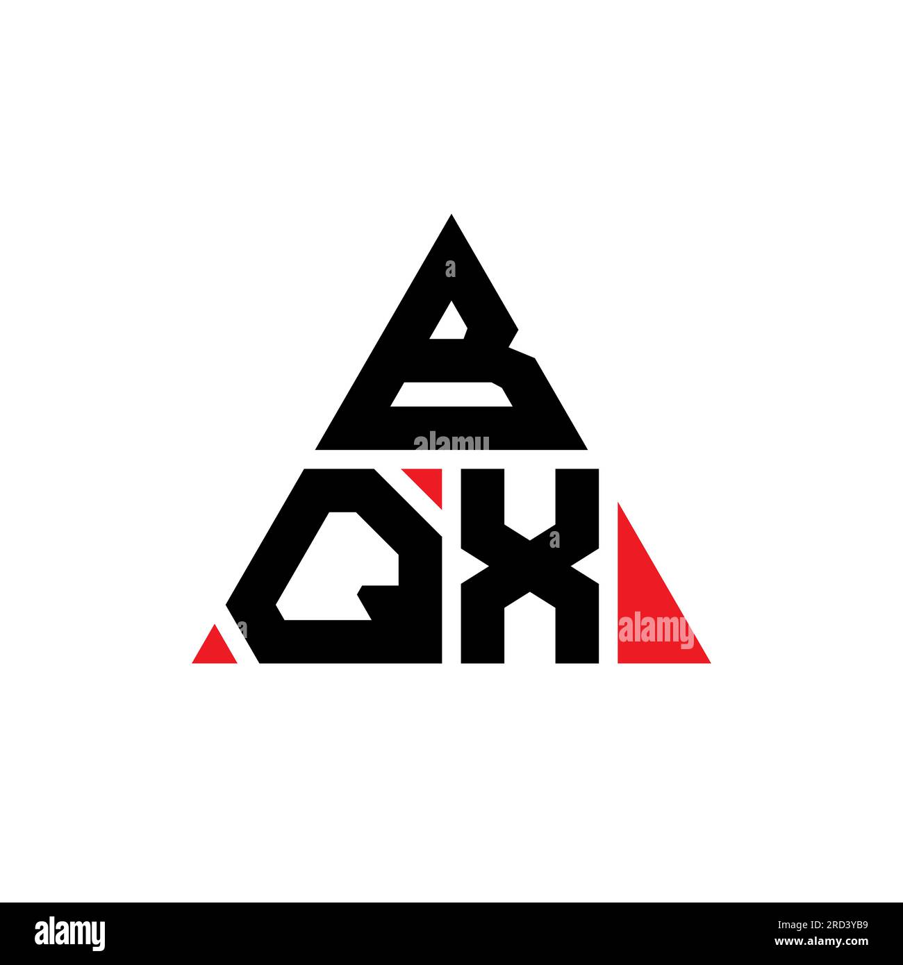 BQX triangle letter logo design with triangle shape. BQX triangle logo ...