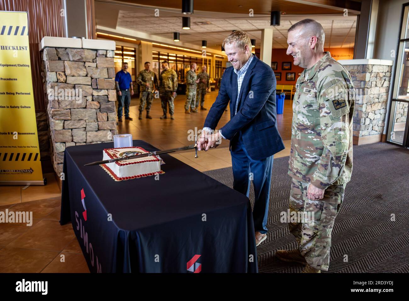 Wyoming Adjutant General Maj. Gen. Greg Porter and President of Simon ...