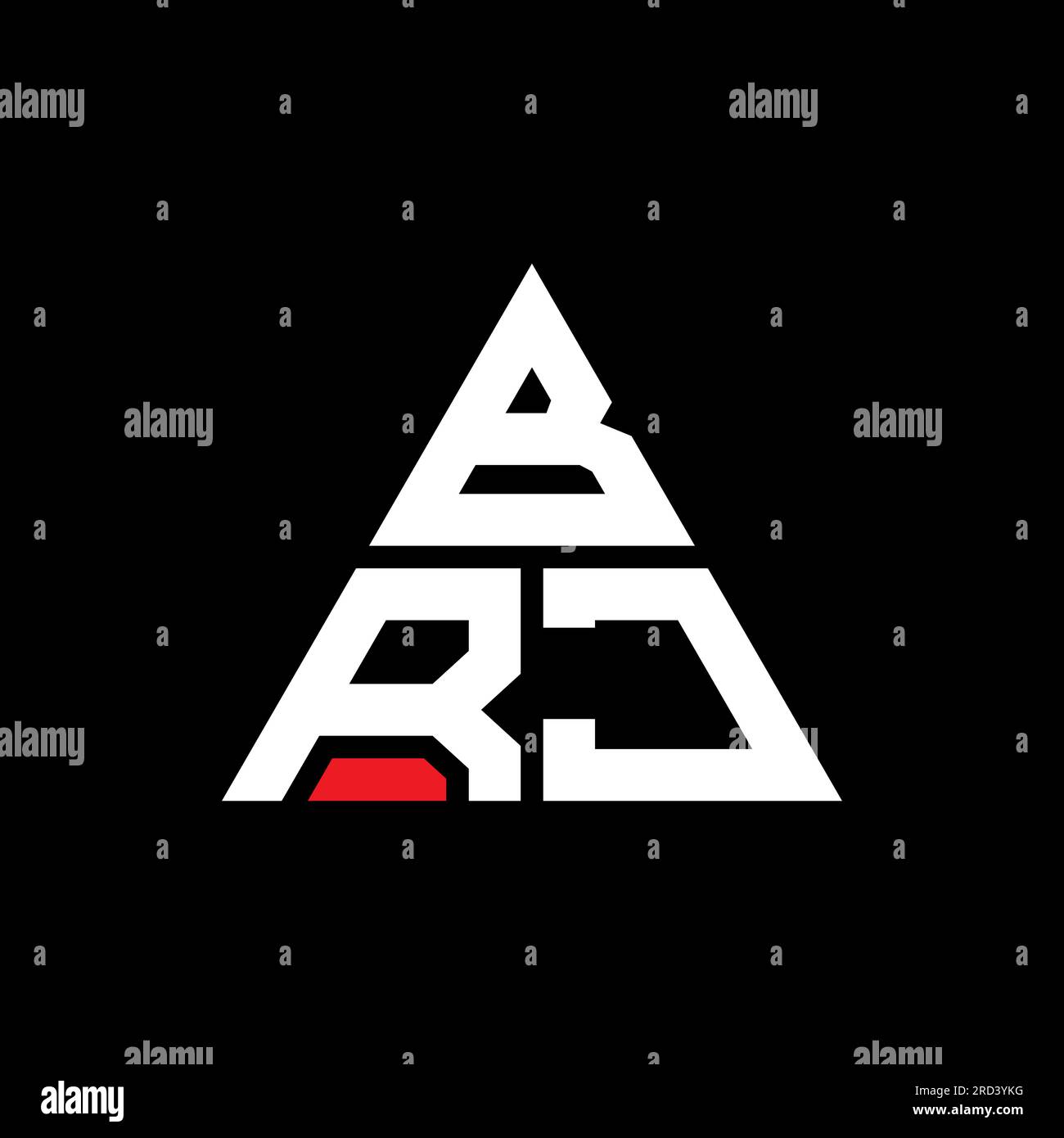 BRJ triangle letter logo design with triangle shape. BRJ triangle logo ...