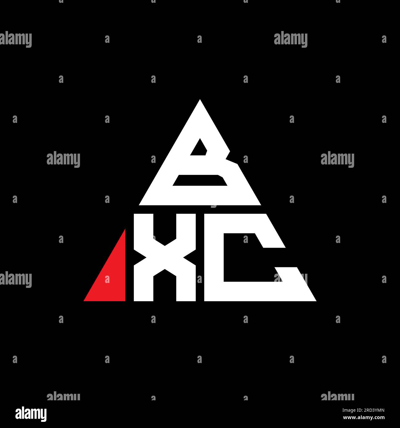 BXC triangle letter logo design with triangle shape. BXC triangle logo ...