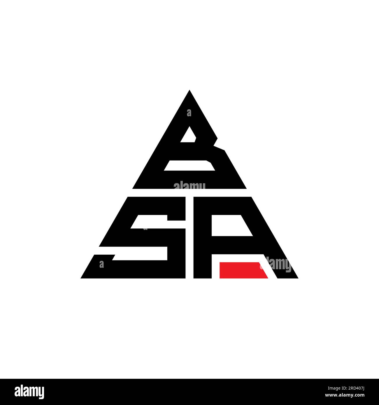 BSA triangle letter logo design with triangle shape. BSA triangle logo ...