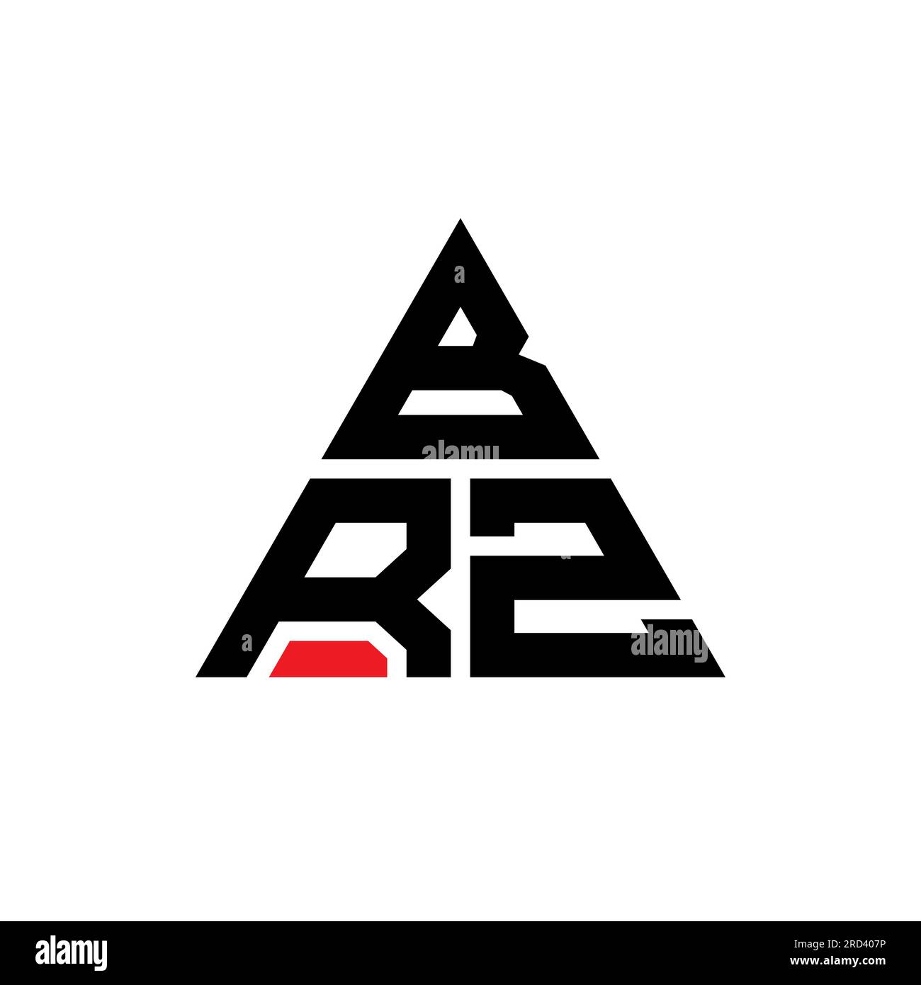 BRZ triangle letter logo design with triangle shape. BRZ triangle logo ...