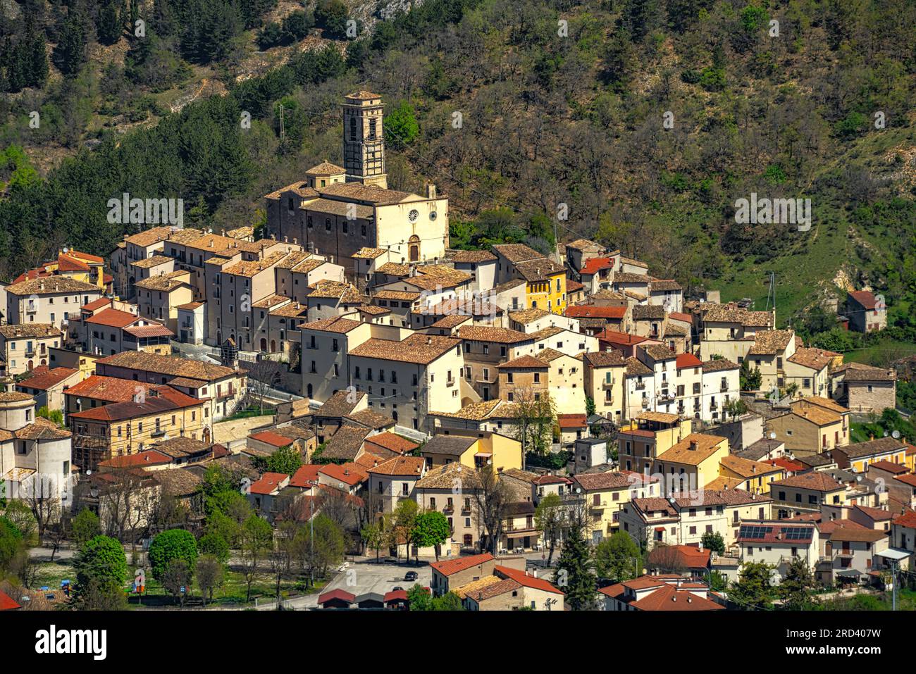the small village of Goriano Sicoli placed among the mountains of the ...