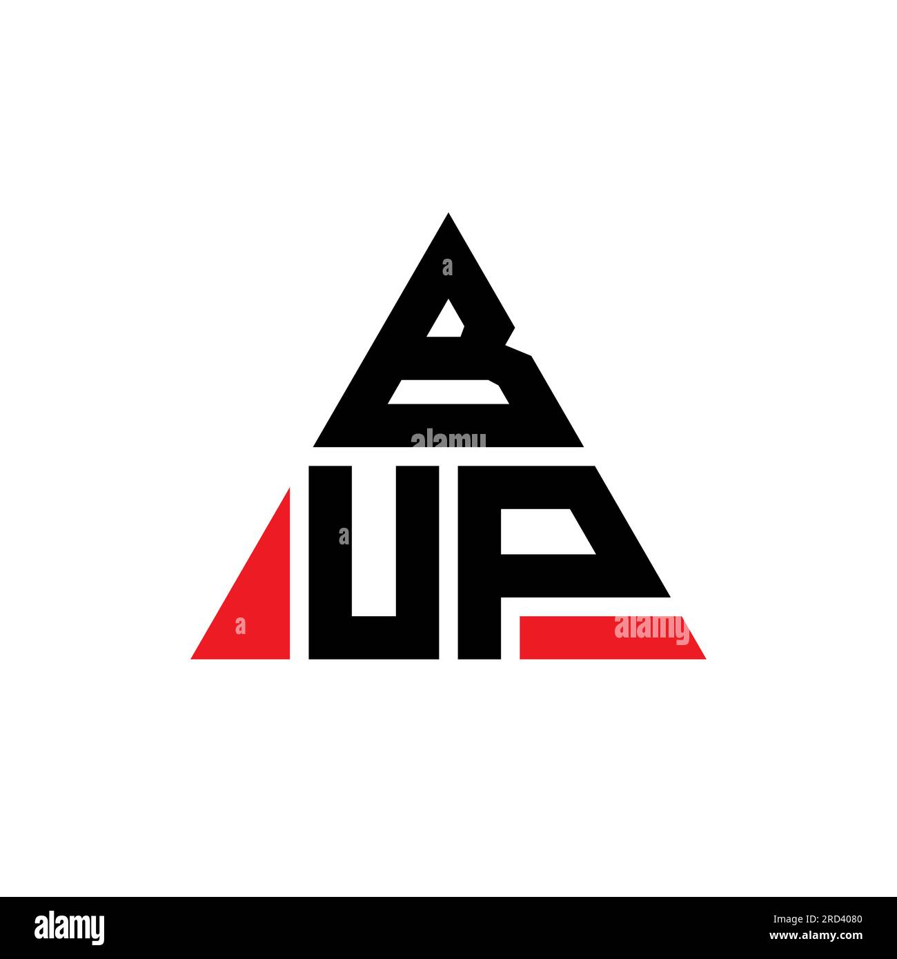 BUP triangle letter logo design with triangle shape. BUP triangle logo ...