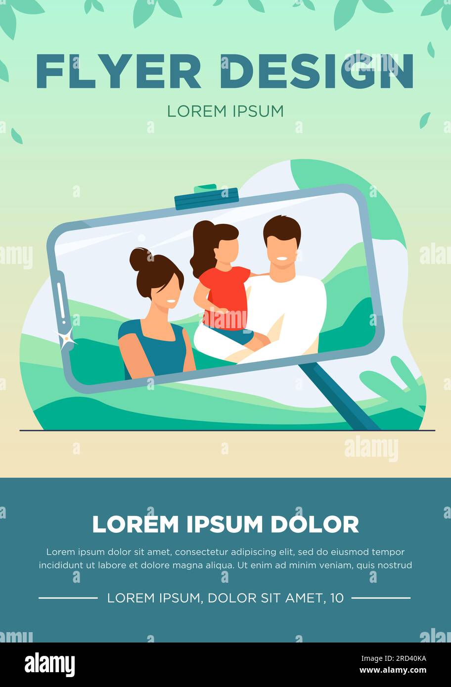 Parent taking family photo Stock Vector Images - Alamy